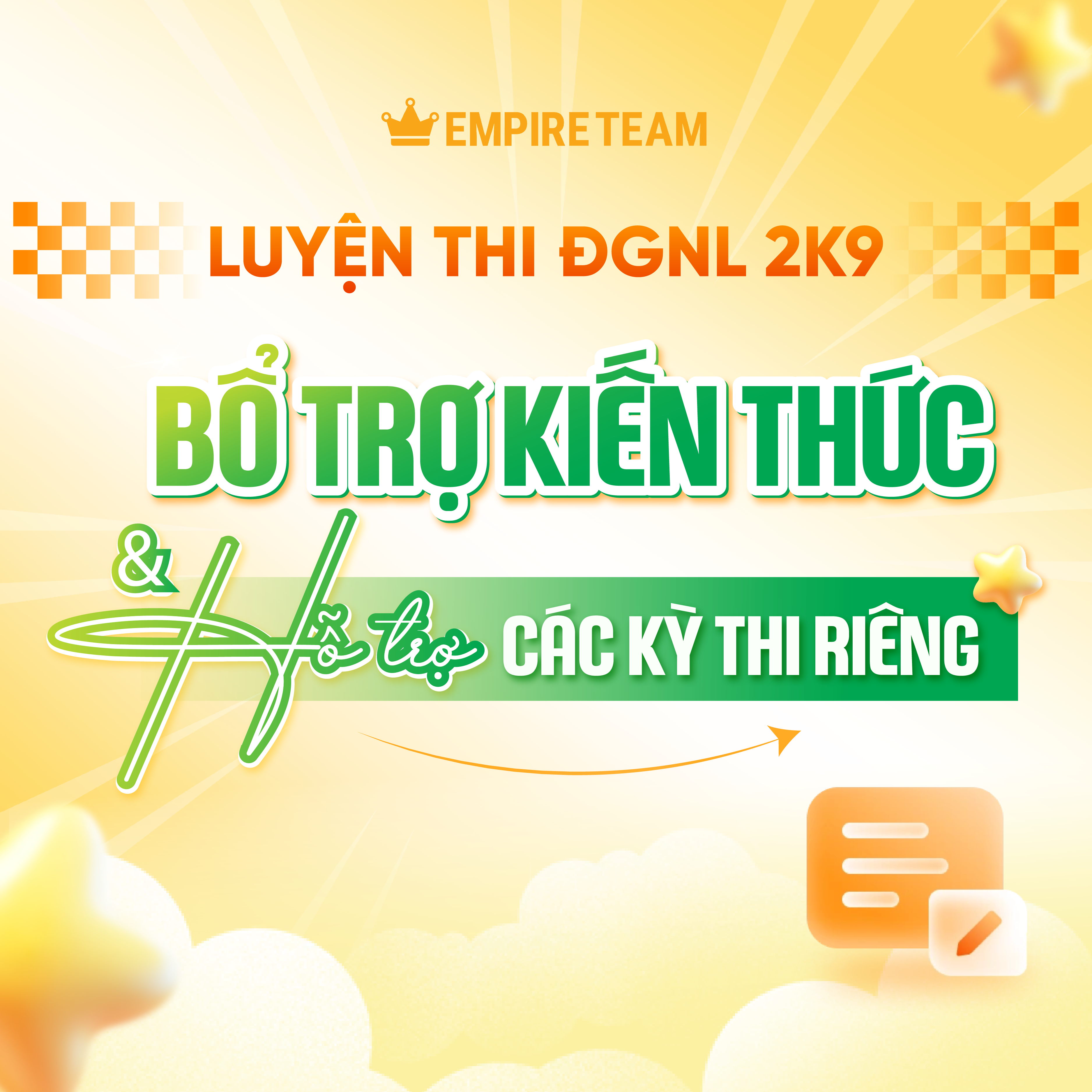 BỔ TRỢ KIẾN THỨC VÀ HỖ TRỢ CÁC KỲ THI RIÊNG